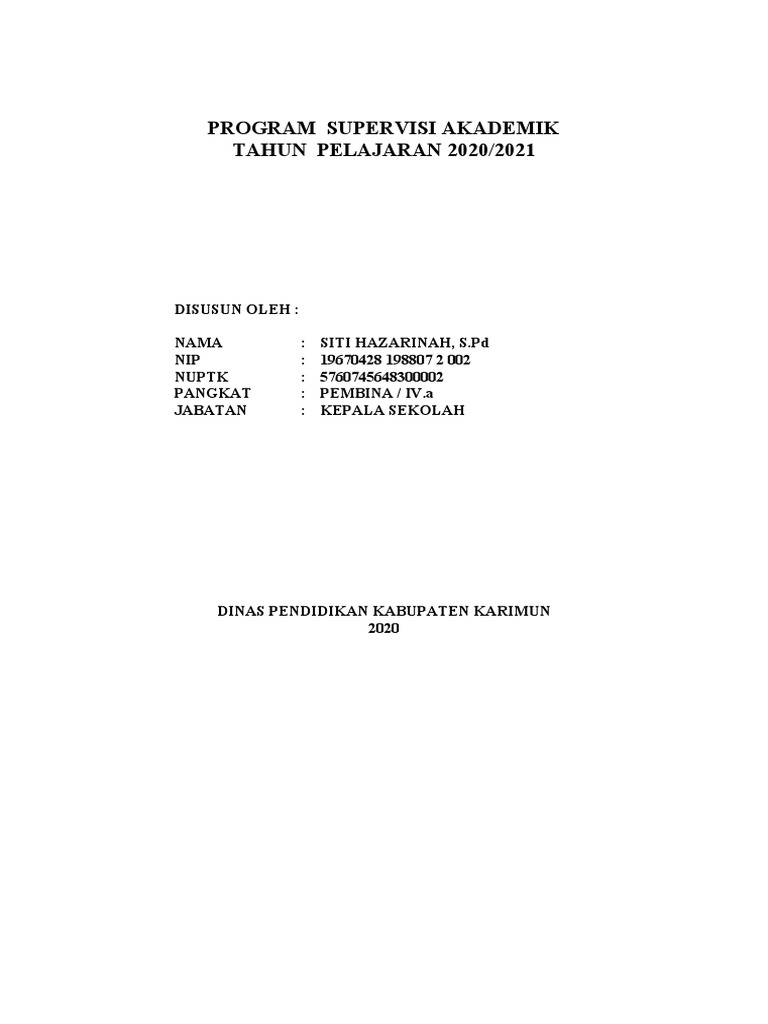 Cover Supervisi | PDF