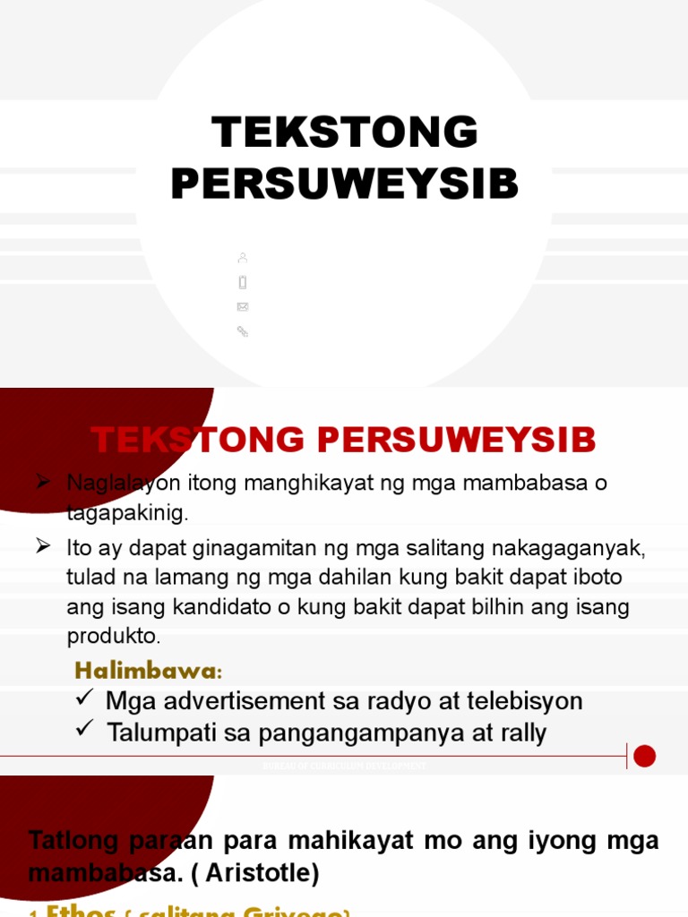 Tekstong Persuweysib | PDF