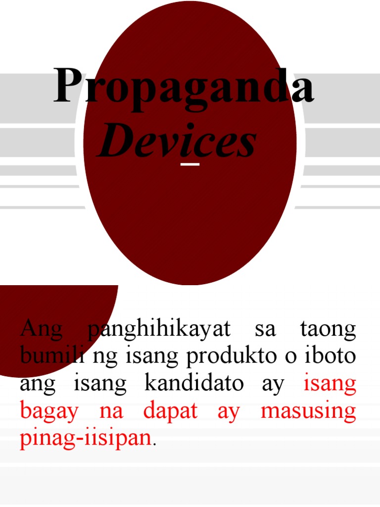 Propaganda Devices | PDF