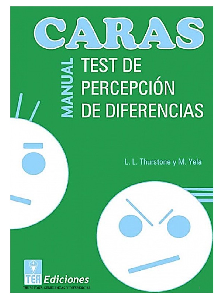 Manual Test de Caras | PDF | Inteligencia