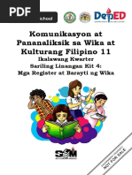 Kom Pan 11 - Q2 - Modyul 1 - Aralin 1 4 Komunikasyon - Q2 - Modyul DMNHS | PDF