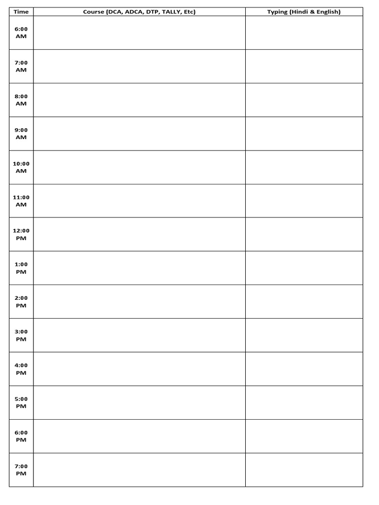 Time Course (DCA, ADCA, DTP, TALLY, Etc) Typing (Hindi & English) 6:00 ...