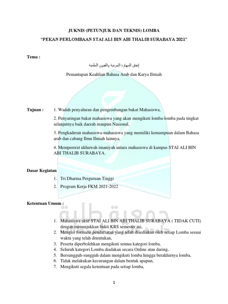 Juknis Resmi Perlombaan | PDF