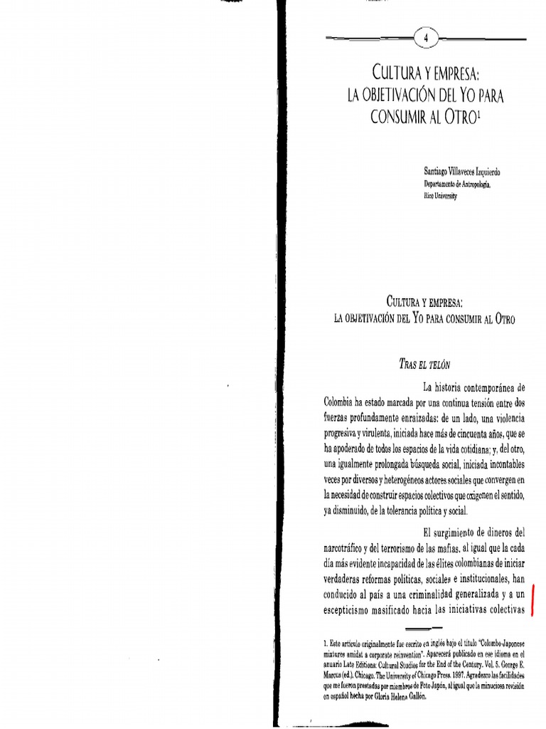 Villaveces Cultura y Empresa | PDF