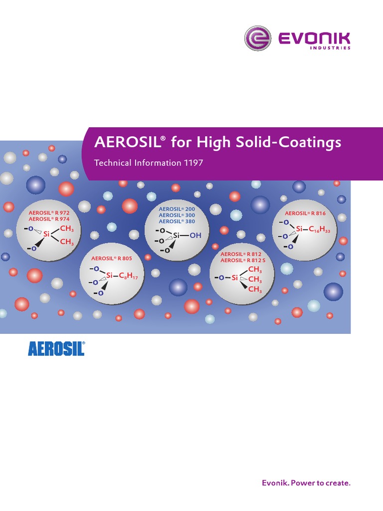 AEROSIL® For High Solid-Coatings: Technical Information 1197 | PDF ...