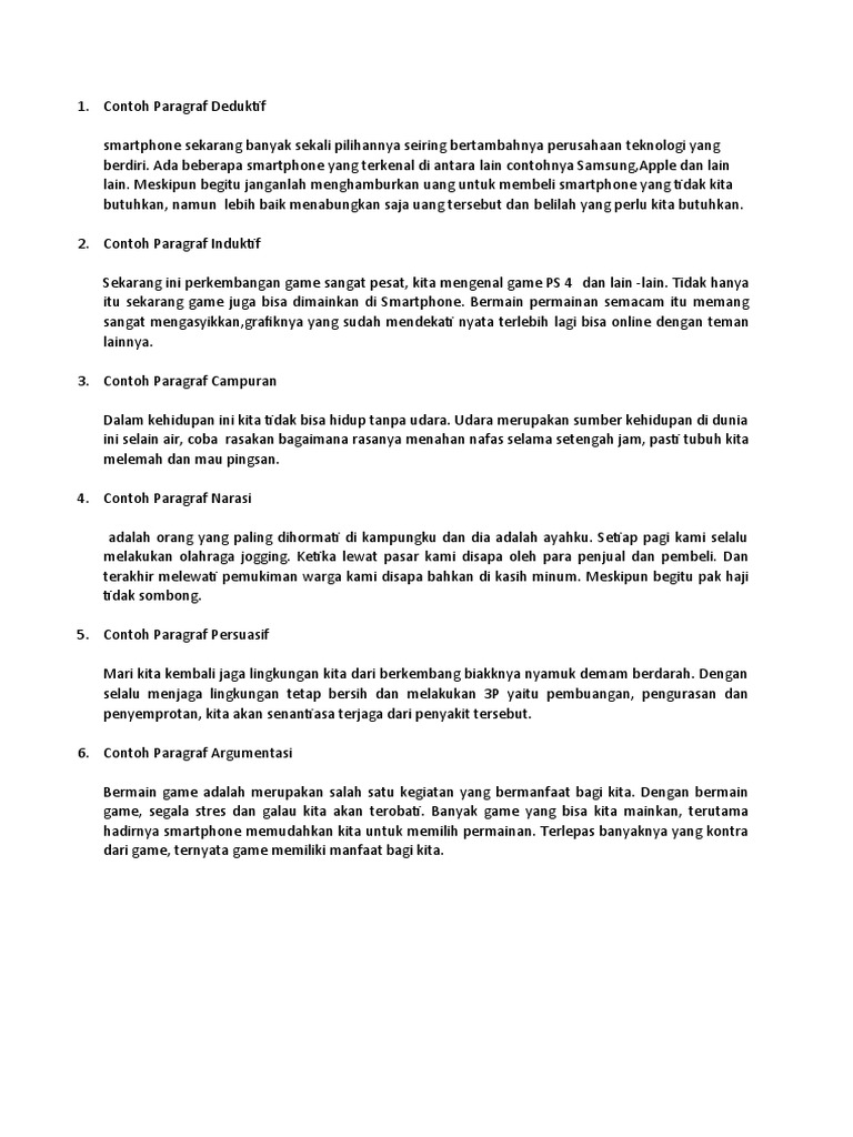 Contoh Paragraf | PDF