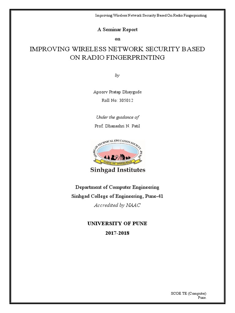 Seminar Report Templet | PDF | Computer Network | Signal To Noise Ratio