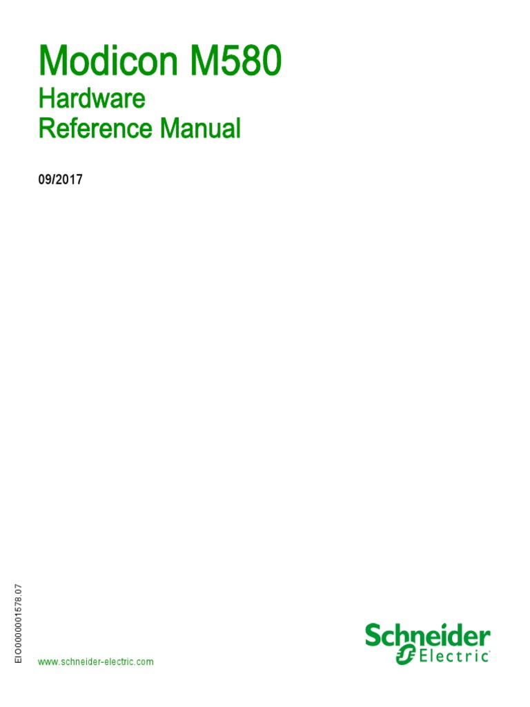 Modicon M580 Reference Manual | PDF | Central Processing Unit | Safety