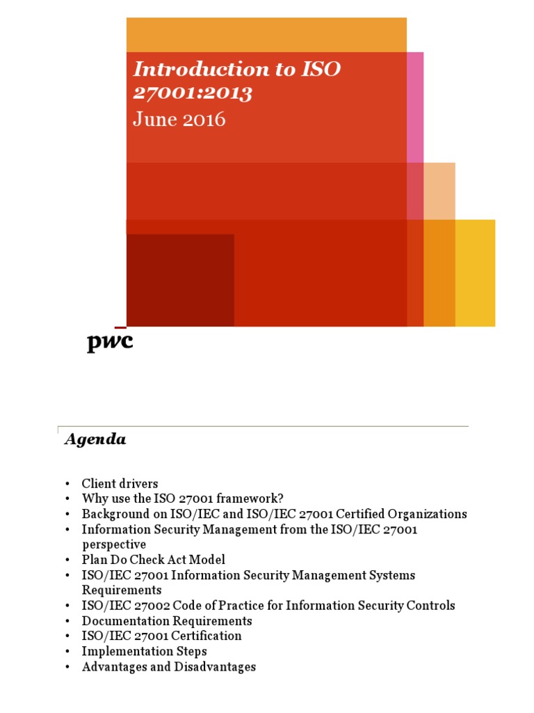 Introduction To ISO 27001 | PDF | Information Security | Risk