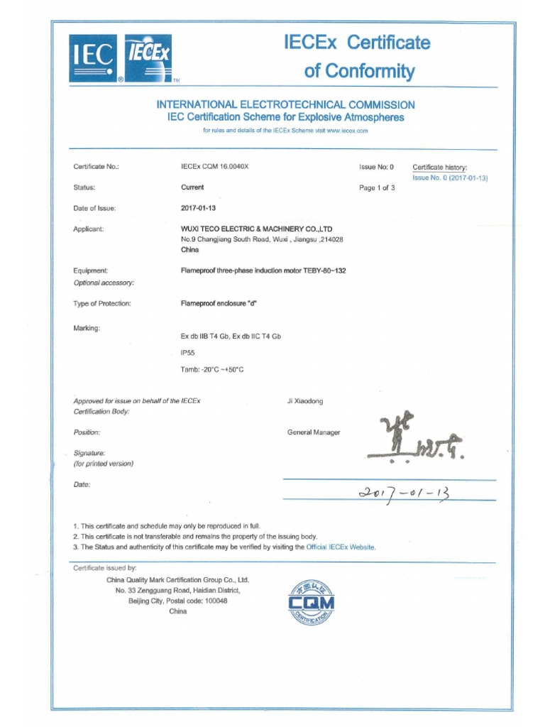 IECEx Certificate | PDF