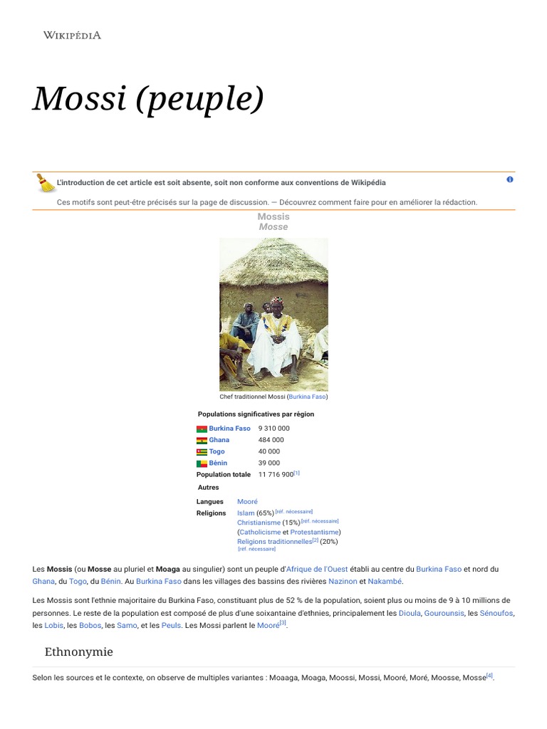 Histoire et origine des Mossi | PDF | Burkina Faso | Géographie culturelle