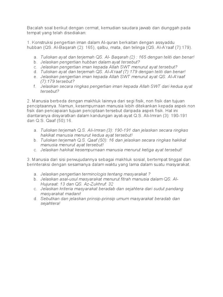 TUGAS 1 Agama Islam | PDF