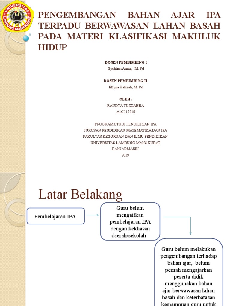 Pengembangan Bahan Ajar Ipa Terpadu Berwawasan Lahan Basah | PDF