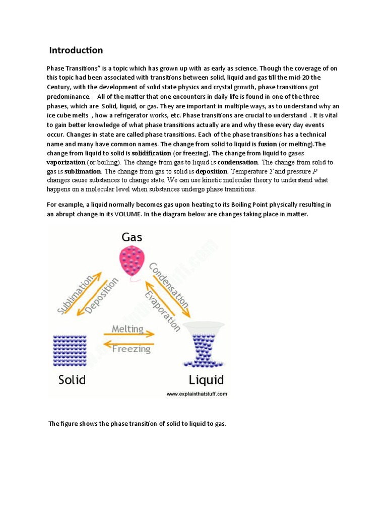 Understanding Phase Transitions | PDF | Phase Transition | Phase (Matter)