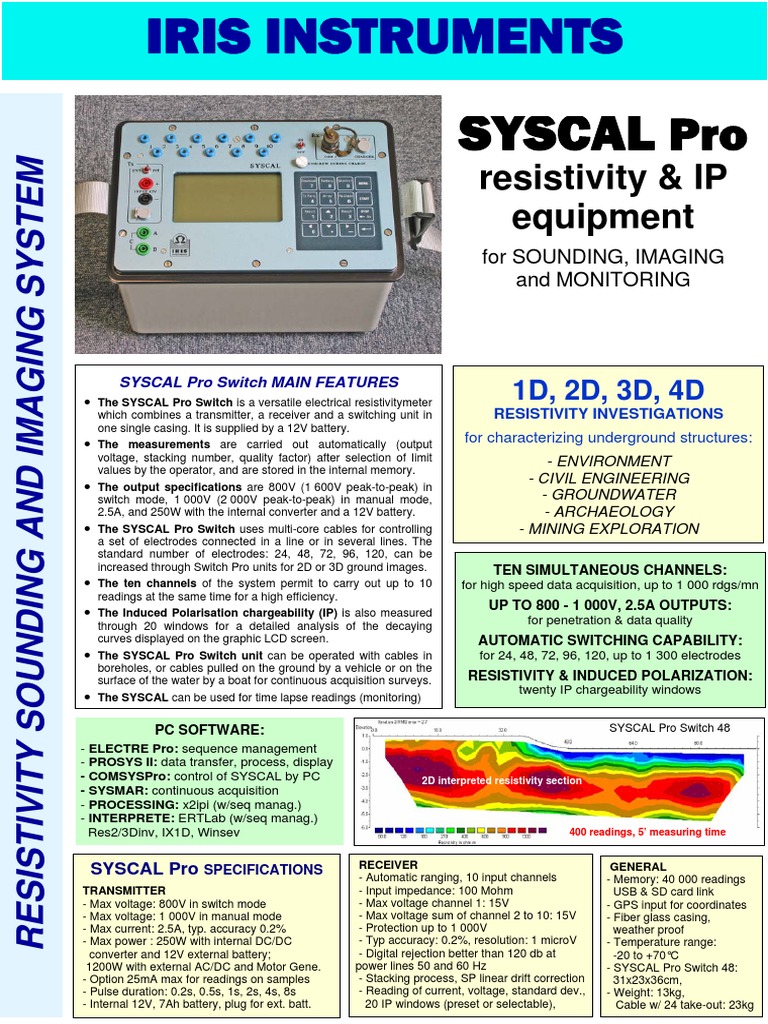 Syscal: Resistivity & IP Equipment | Download Free PDF | Switch ...