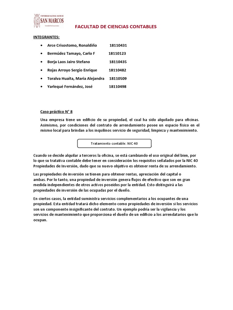 Contabilidad de propiedades de inversión bajo NIC 40 | PDF