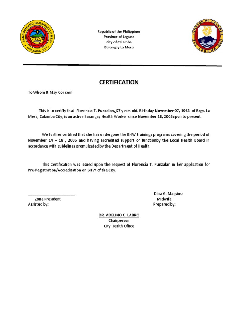 BHW Certification | PDF | Health Care | Health Sciences