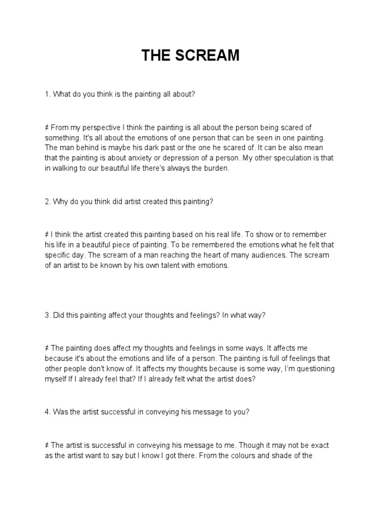 The Scream - Bsit1-4 | PDF