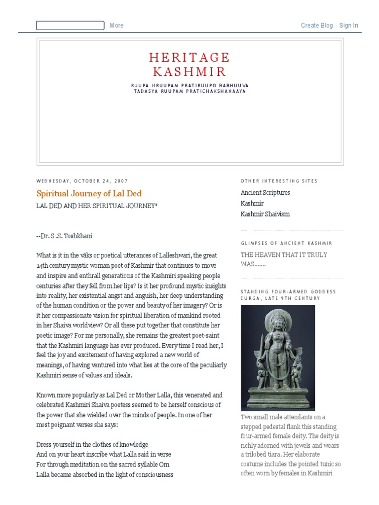 Spiritual Legacy of Lal Ded | PDF | Kundalini | Yoga