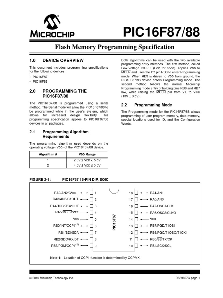 16F88 | PDF | Computer Data Storage | Flash Memory
