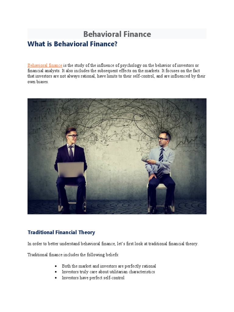 Behavioral Finance Theory | Download Free PDF | Behavioral Economics | Bias