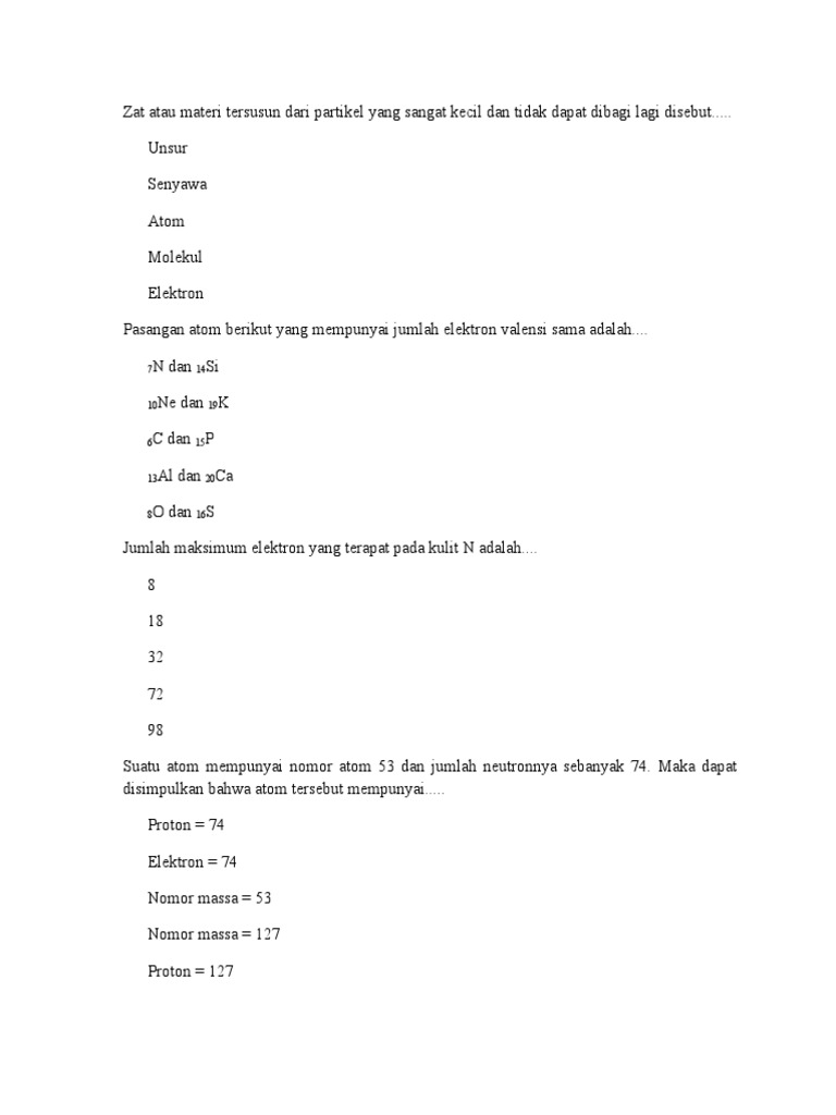 Soal Kuis | PDF