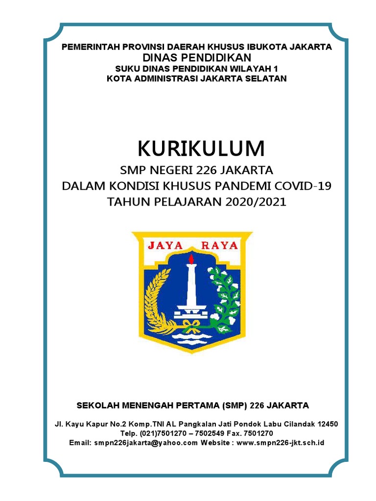 Cover KTSP Dan Lembar Pengesahan | PDF