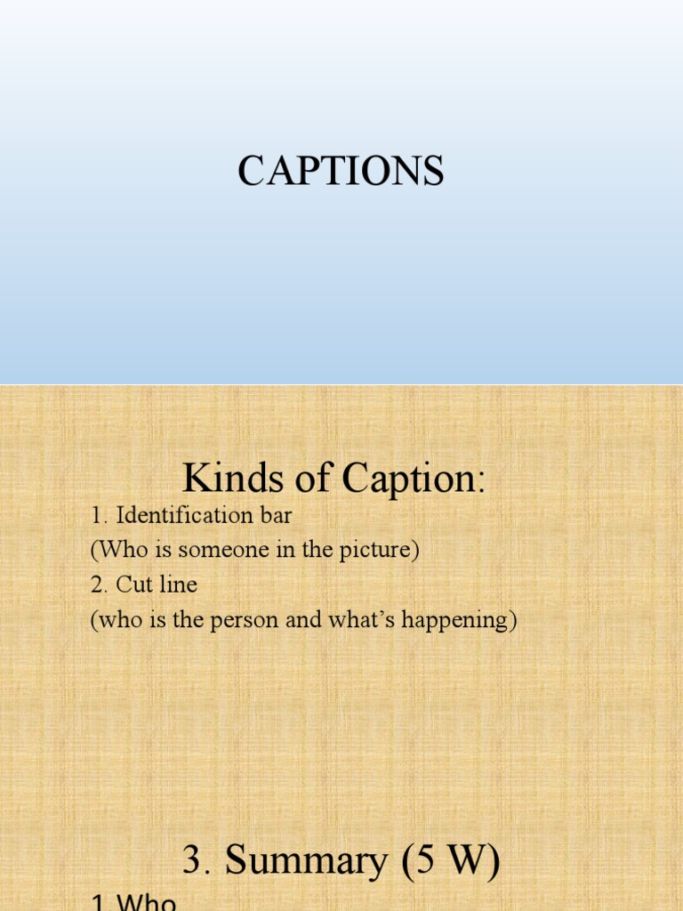 CAPTIONS | PDF
