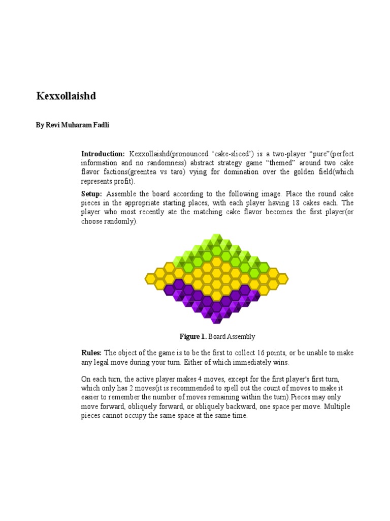 Kexxollaishd: A Two-Player Abstract Strategy Game | PDF | Game Theory ...