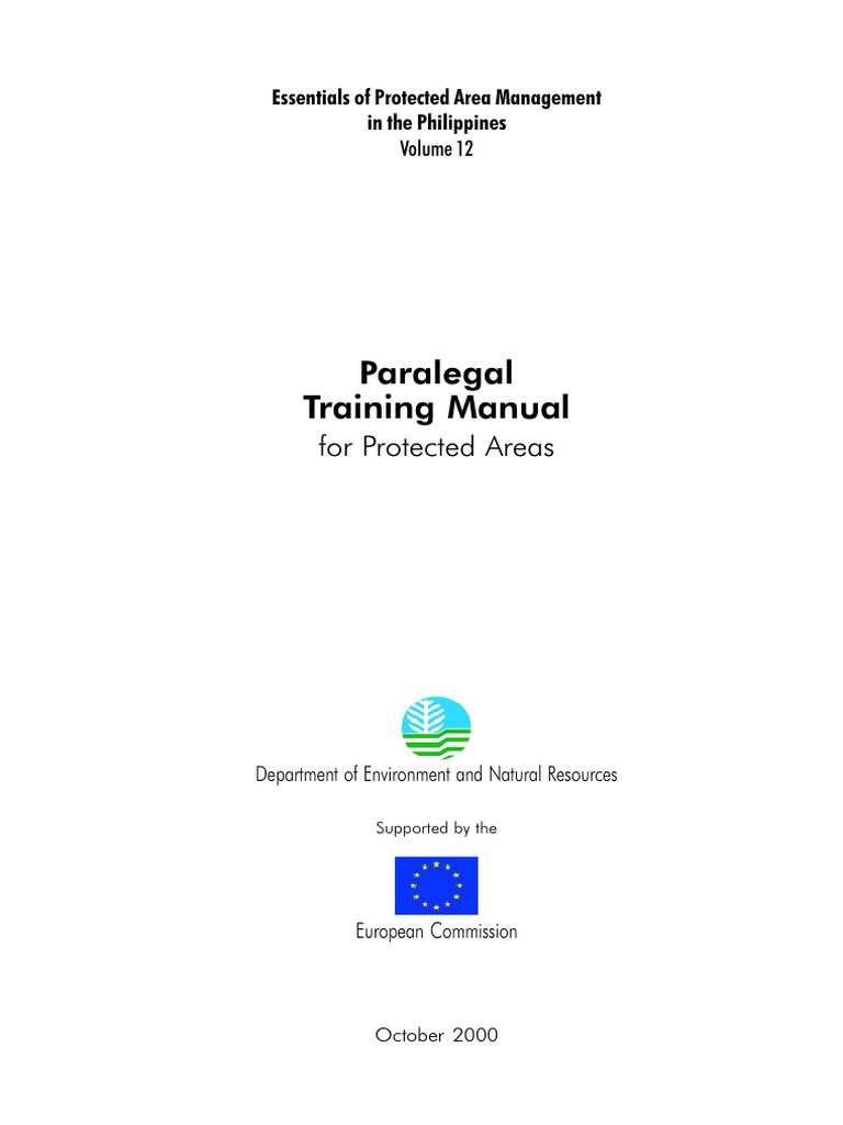 Paralegal Training Manual for Protected Areas | PDF | Lawyer | Legal Aid