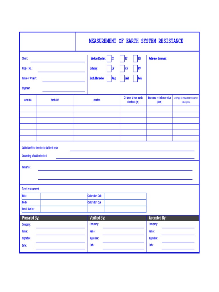 Insulation Test Report For Low Voltage Cables Free Ks4iby | PDF