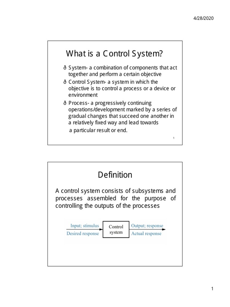 Module 1 Control System Download Free Pdf Control System Feedback