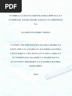 Ngoswe Penzi Kitovu Cha Uzembe | PDF