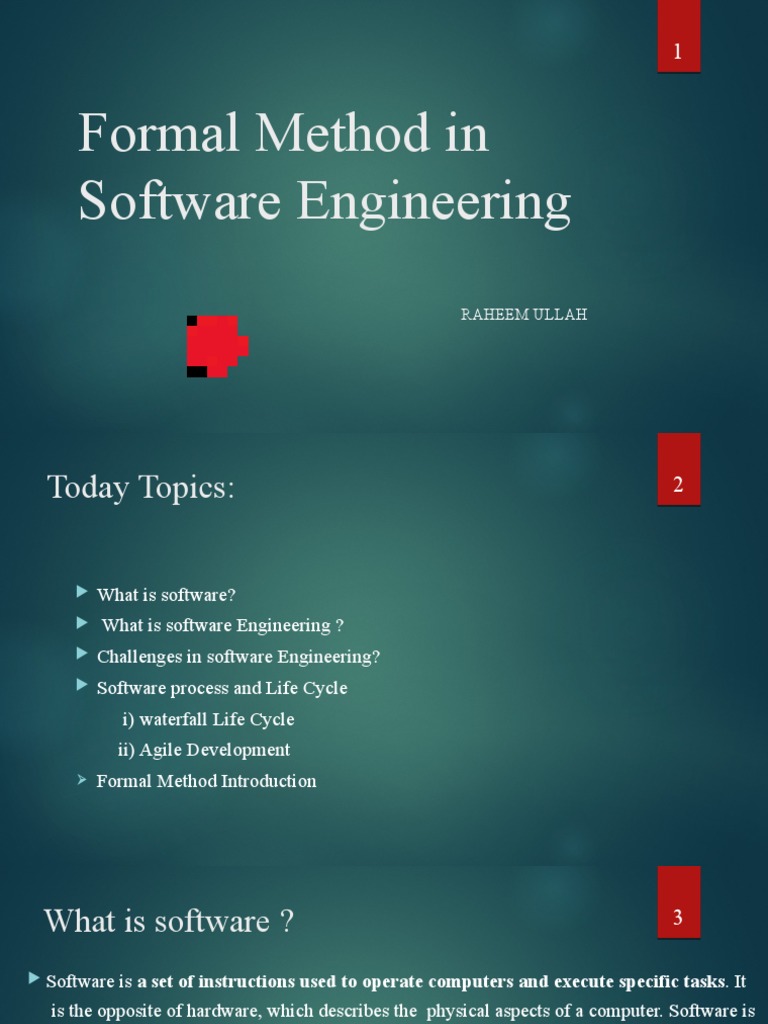 Formal Method in Software Engineering: Raheem Ullah | PDF | Software | Software Development Process