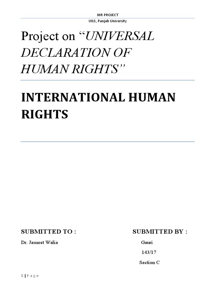 UDHR | PDF | Human Rights | Crime & Violence