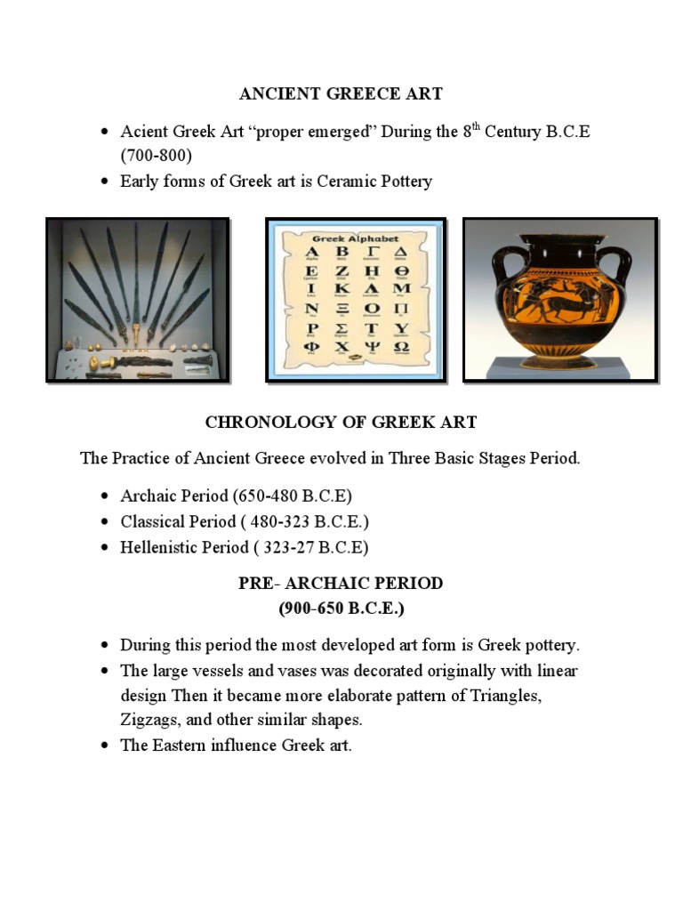 Ancient Greek Art History | PDF | Sculpture | Classical Antiquity