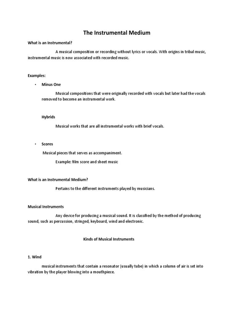 The Instrumental Medium Pdf String Instruments Orchestras