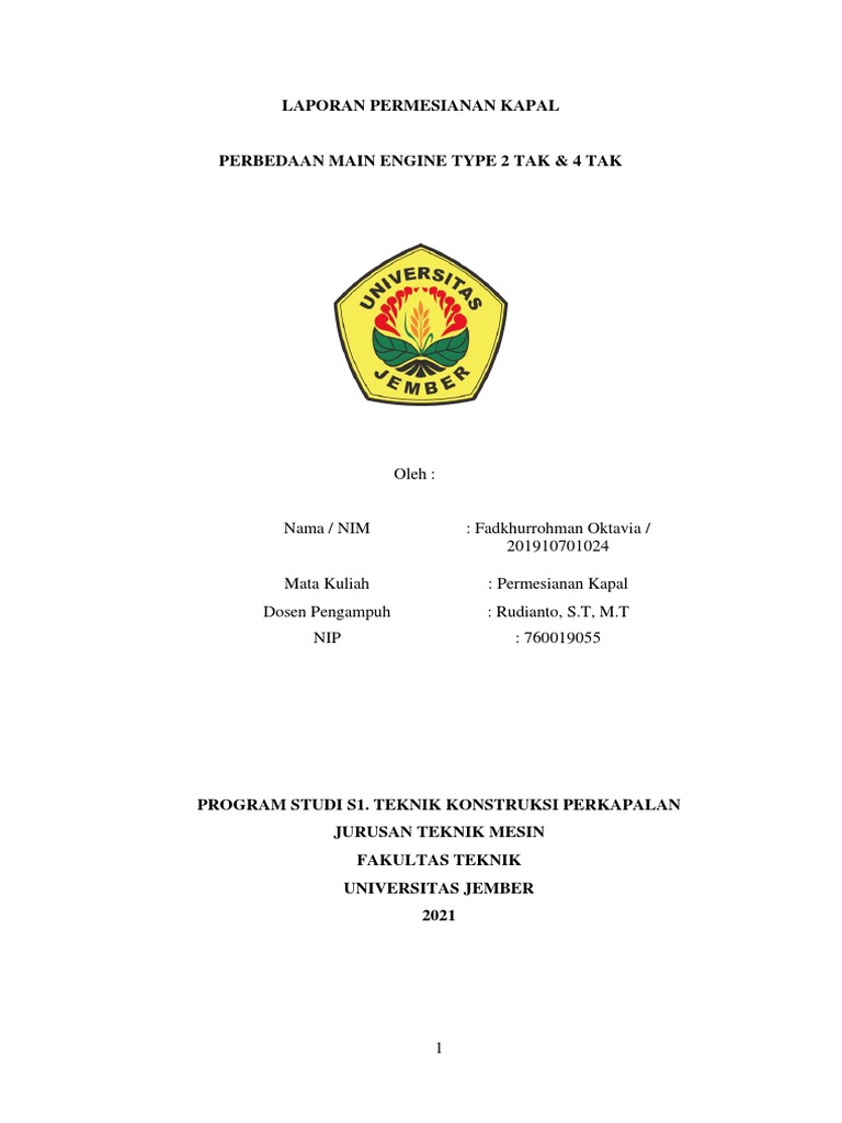 Perbandingan Mesin Induk Kapal 2 Tak vs 4 Tak | PDF | Bisnis