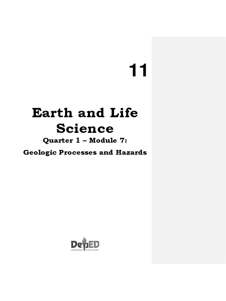 SHS Earth and Life Science Q1 Module 7 Grayscale | PDF | Volcano ...