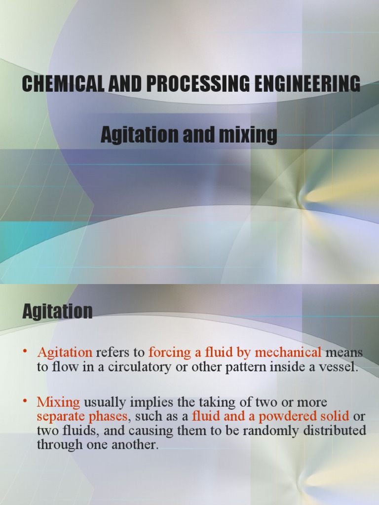 Agitation and Mixing Notes | PDF | Mechanical Engineering | Physical ...