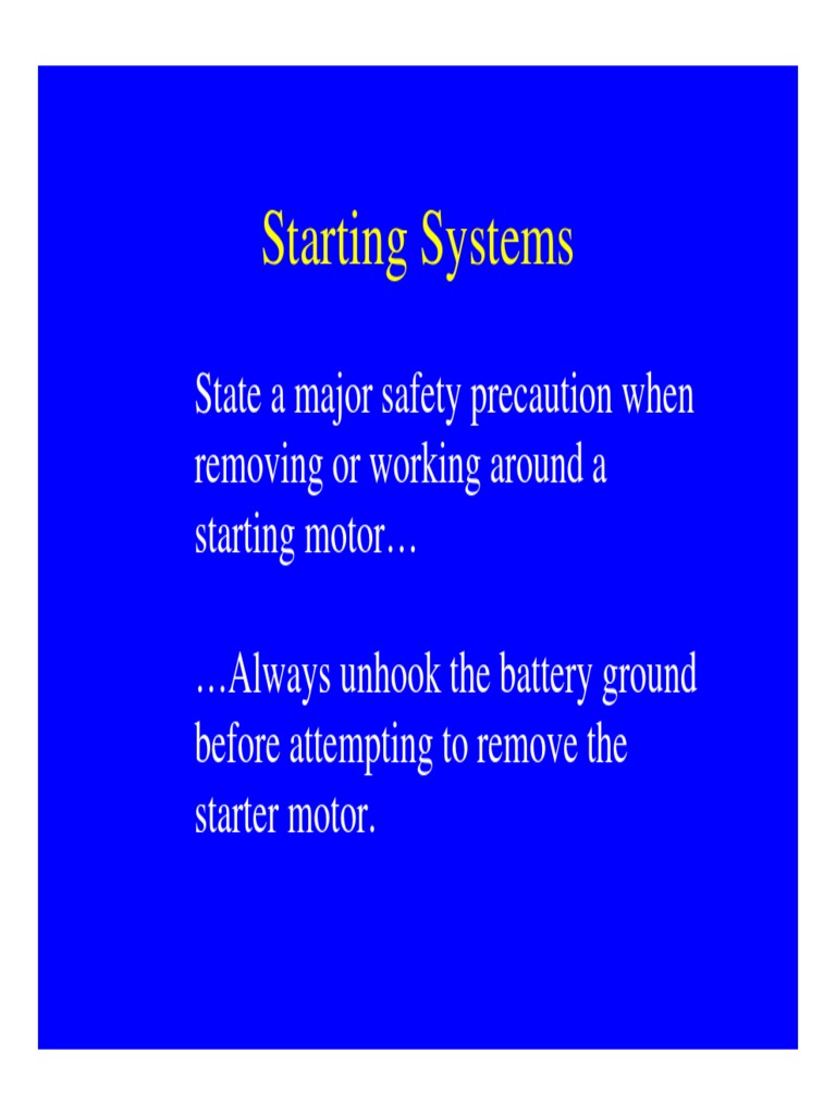 Starter Notes | PDF | Electric Motor | Mechanical Engineering
