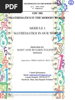 Module 1 - Mathematics in Our World | PDF | Discrete Mathematics | Pattern