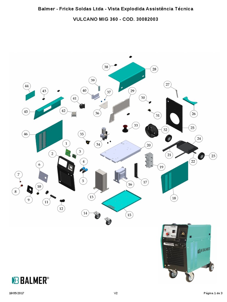 Vista Explodida Vulcano MIG 360 v2 | PDF