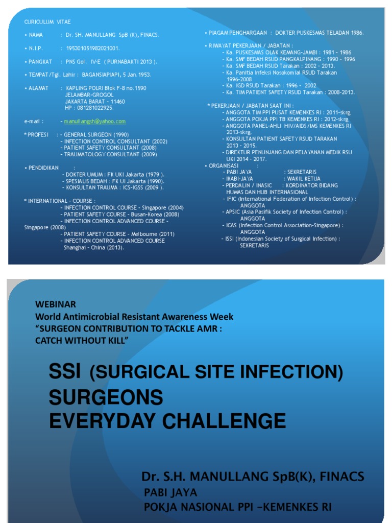 Ssi (Surgical Site Infection) | PDF | Medicine | Environmental Social ...