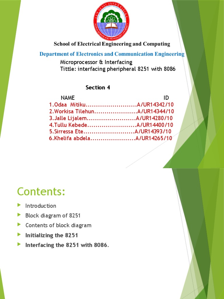 Microprocessor & Interfacing Tittle: Interfacing Pheripheral 8251 With 8086 | Download Free PDF ...