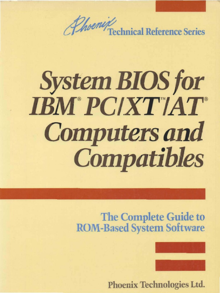 System BIOS For IBM PC - XT - AT Computers and Compatibles | PDF | Bios ...