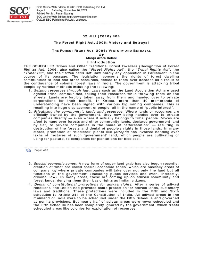 SCC Article On Natural Resources and Environment | PDF