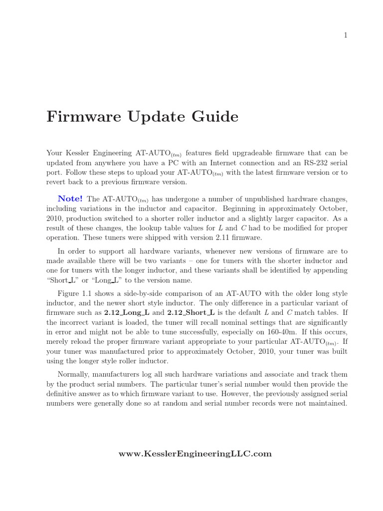 Firmware Update Guide: Note! | PDF | Computer Architecture | Manufactured Goods