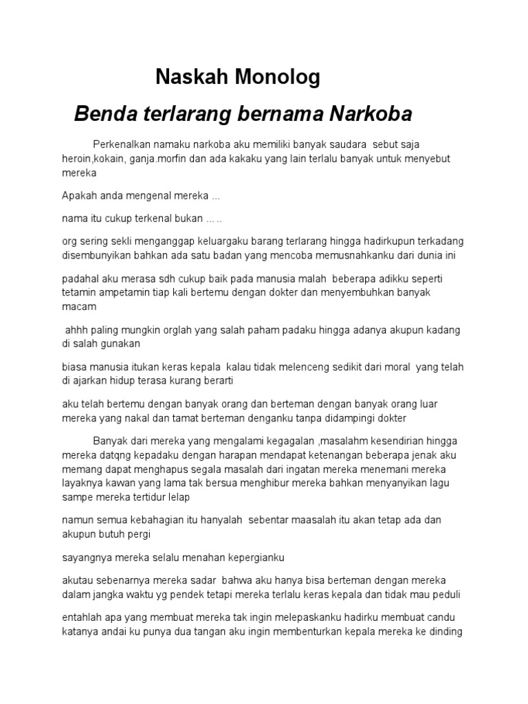 Naskah Monolog | PDF