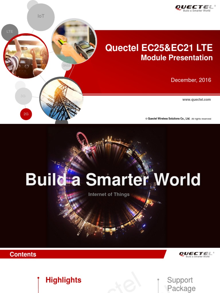 Quectel EC25&EC21 LTE: Module Presentation | PDF | Lte ...